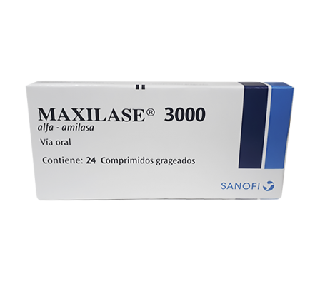 MEGAMYLASE 3000 MG CAJA X 12 COMPRIMIDOS