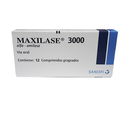 MEGAMYLASE 3000 MG CAJA X 12 COMPRIMIDOS